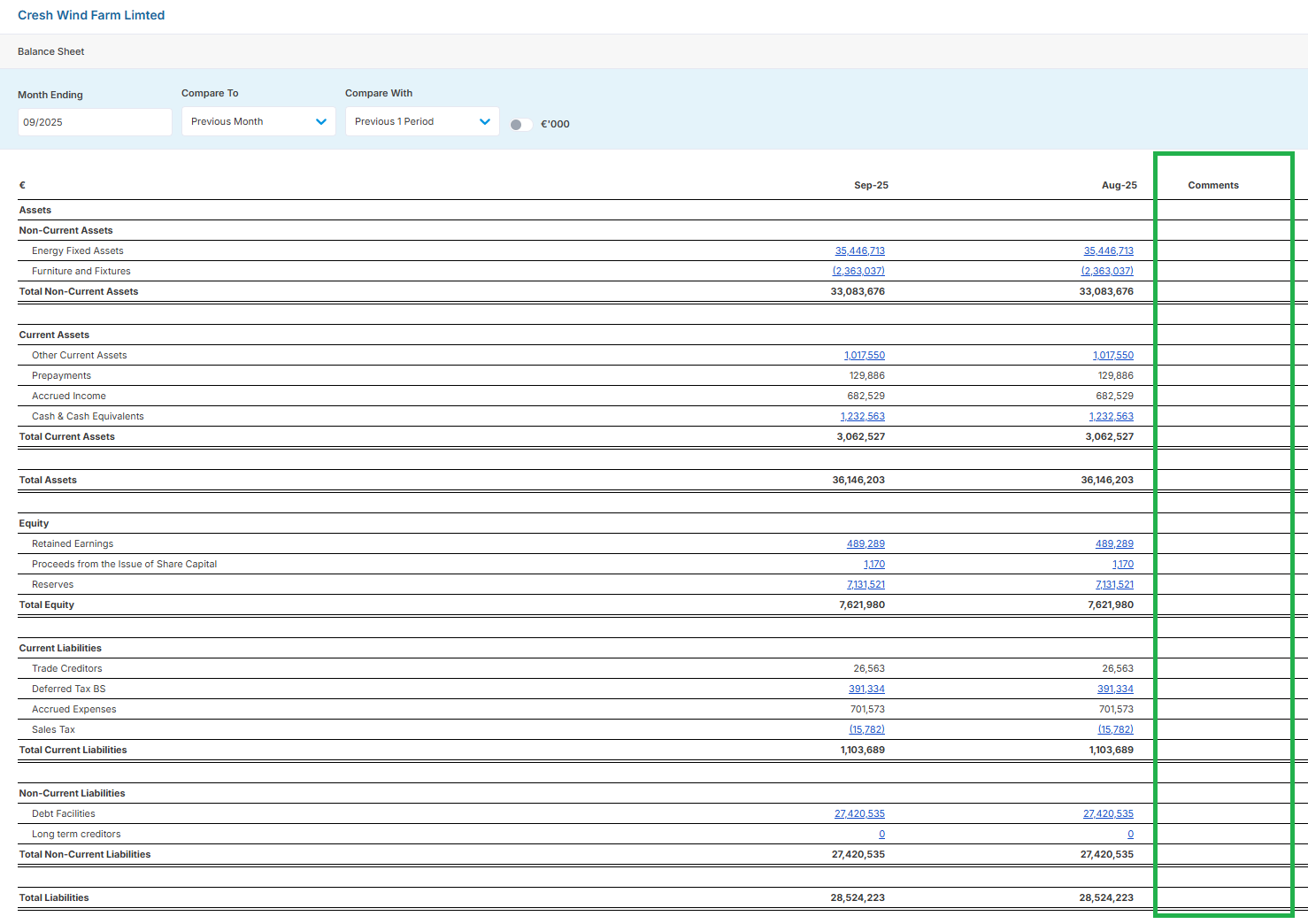 How can I add Commentary to Financial Statements in Horizon Finance ...
